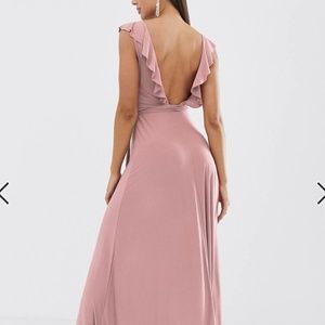ASOS | Dresses | Asos Design Ruffle Wrap Maxi Dress With Tie Detail ...